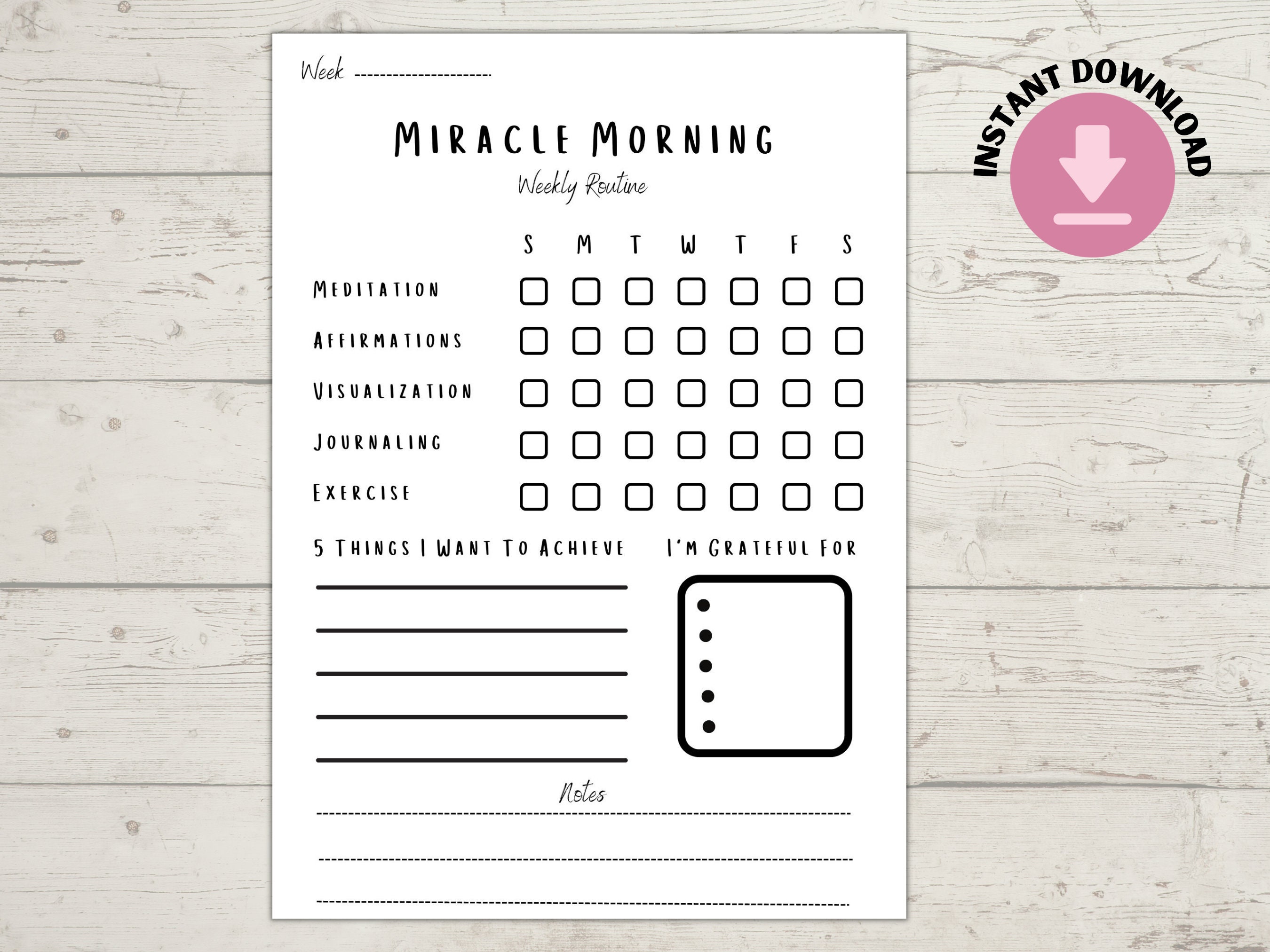 Miracle Mornings Routine, Miracle Mornings Planner, Morning Routine ...