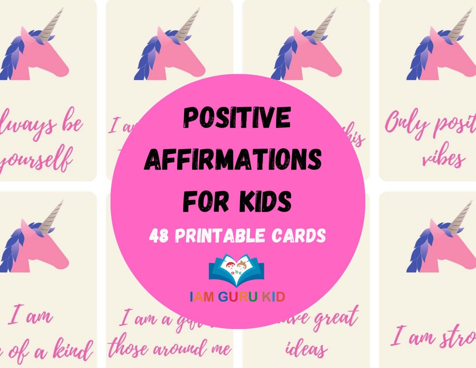 Positive Affirmation Cards for Kids Bundle 3 in 1 / Affirmations ...