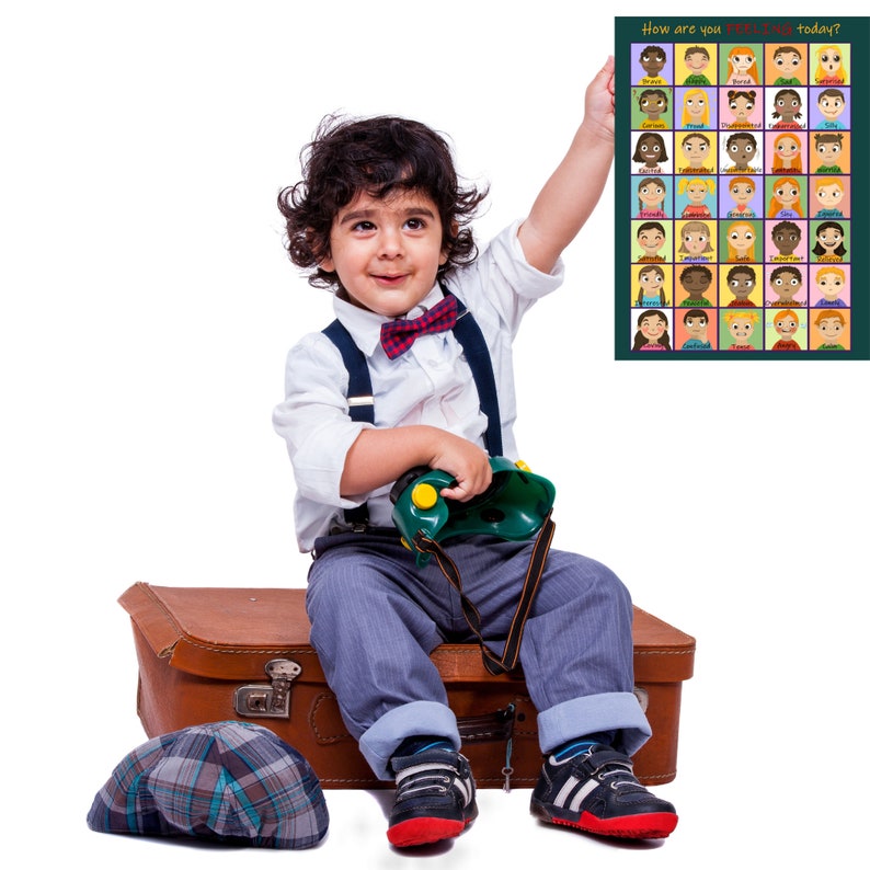 Emotions Chart for Kids Poster Digital, Feelings Chart, EQ, Educational ...
