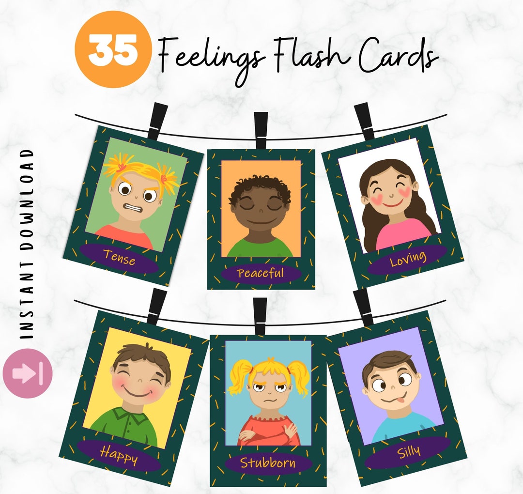 Feelings Flash Cards, Emotions Cards, Feelings Cards, Self Regulation ...