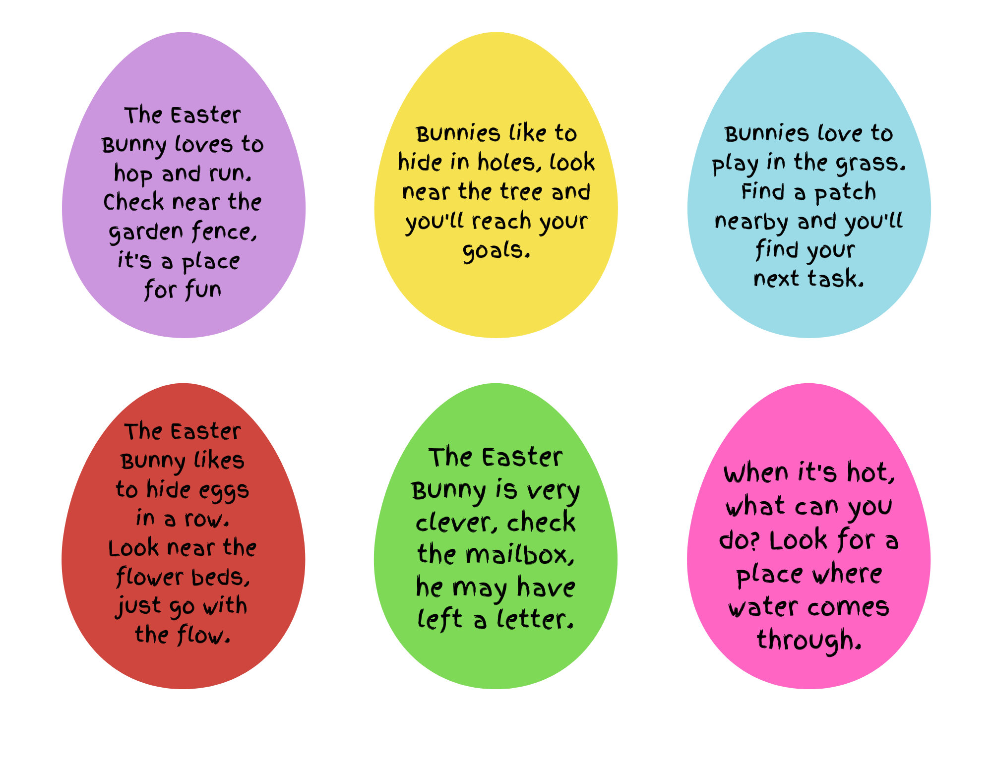 Easter Scavenger Hunt, Outdoor Indoor Easter Scavenger Hunt, Treasure ...