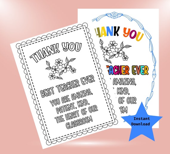 Teacher Appreciation Week Cards Printable