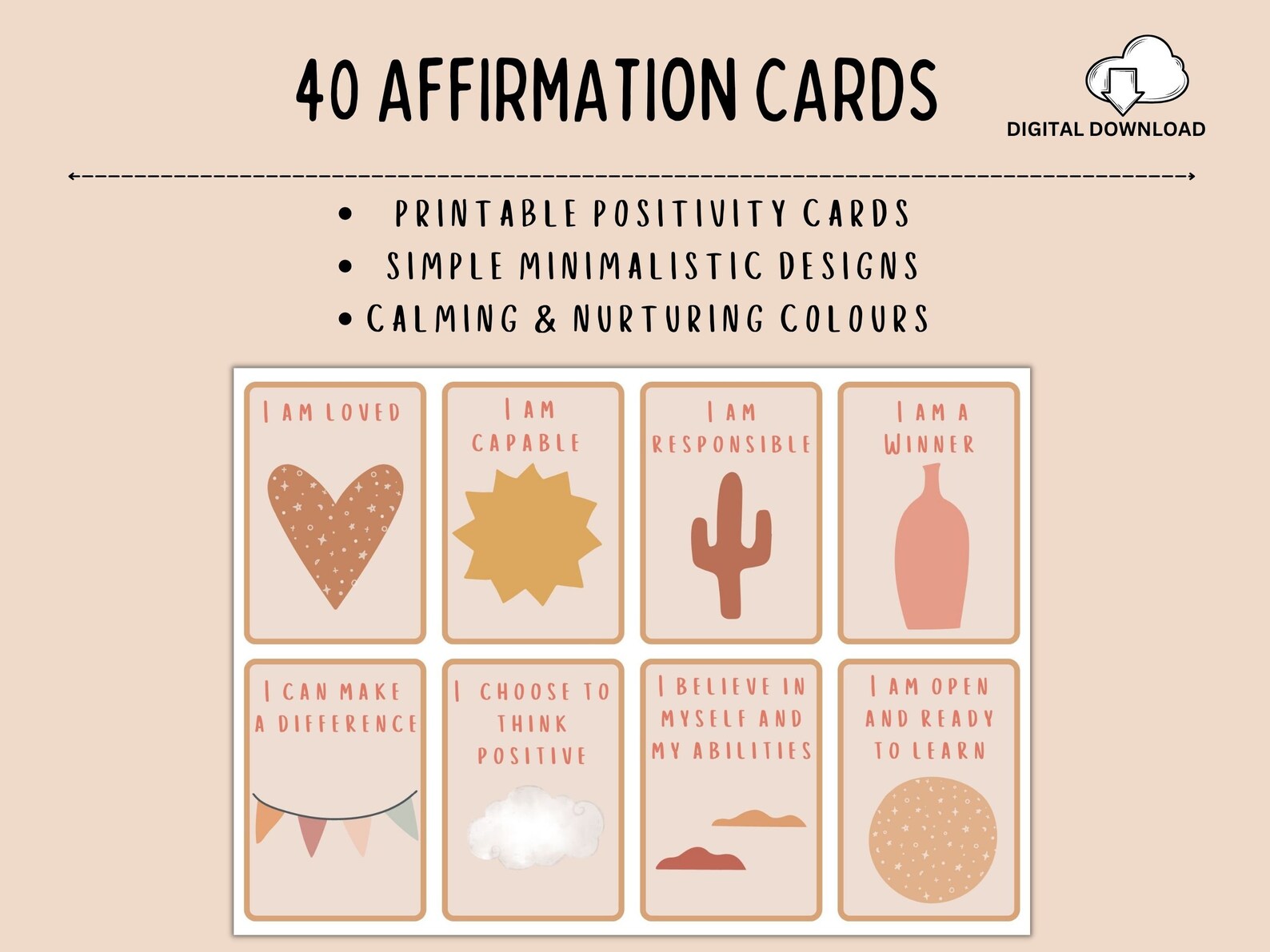 Daily Affirmation Cards, Printable Cards, Positive Affirmation Cards ...