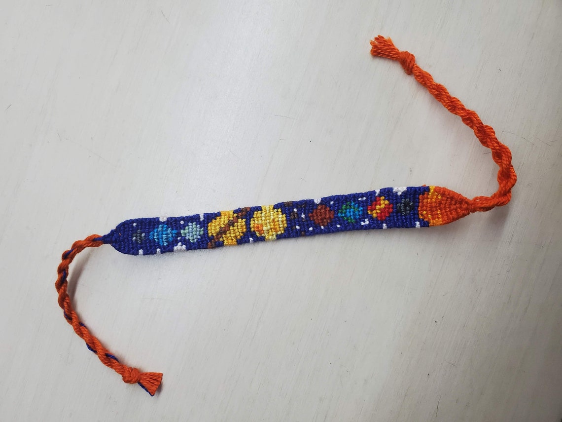 Solar System with Pluto Handmade Alpha String Friendship | Etsy