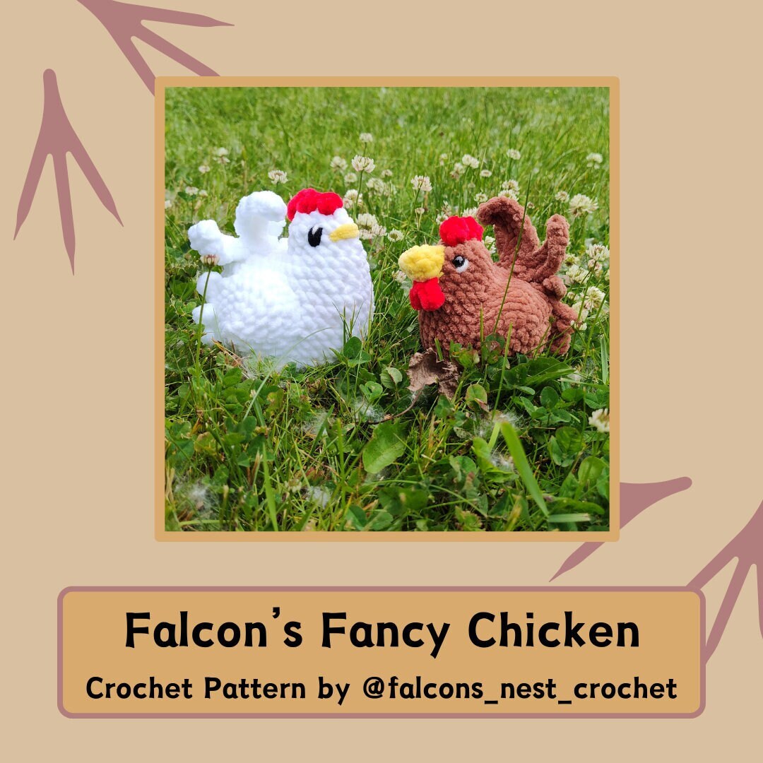 Falcon's Fancy Chicken Crochet Pattern - Etsy