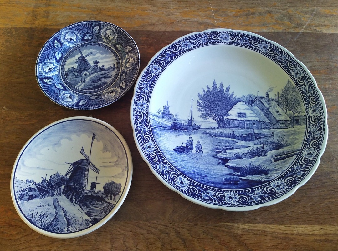 Set Delft Blue Wall Signs With Theme - Etsy