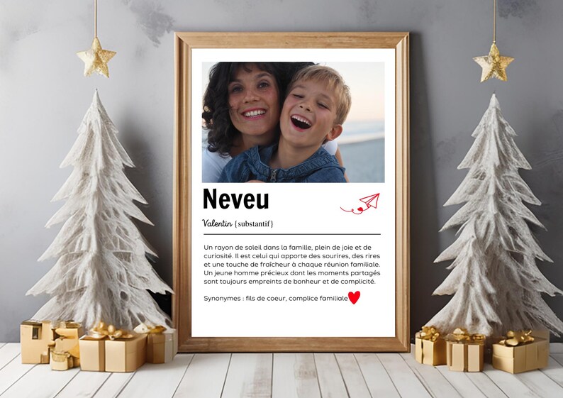 Affiche definition neveu oncle tante Format numérique uniquement cadre ...