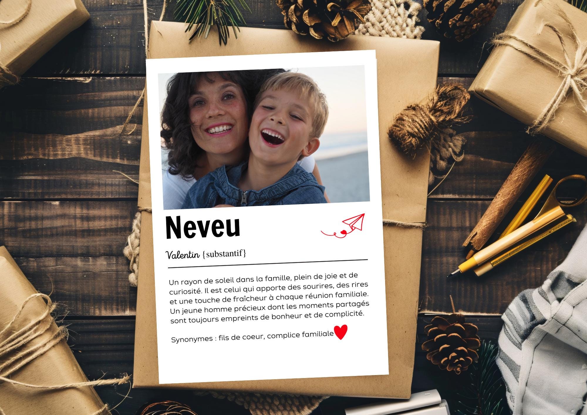 Affiche definition neveu oncle tante Format numérique ou affiche A4 ou ...