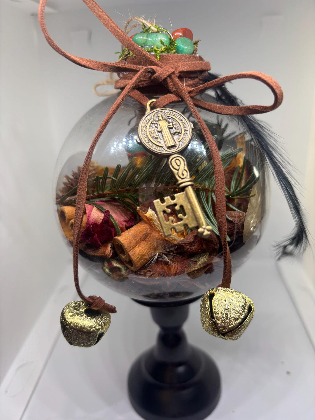 Key Blessing Witch Ball — Yule Ball — Tree Ornament - Etsy