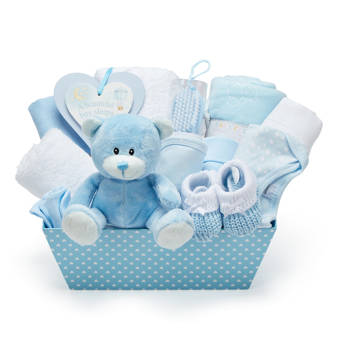 Baby Boy Gift Set - Newborn Essentials, Blue Hampers & Gifts at Baby ...