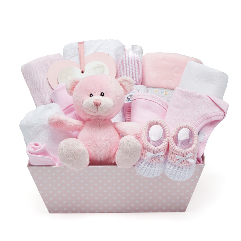 Adorable Baby Girl Pink Gift Hamper: Fleece Wrap Hooded - Etsy