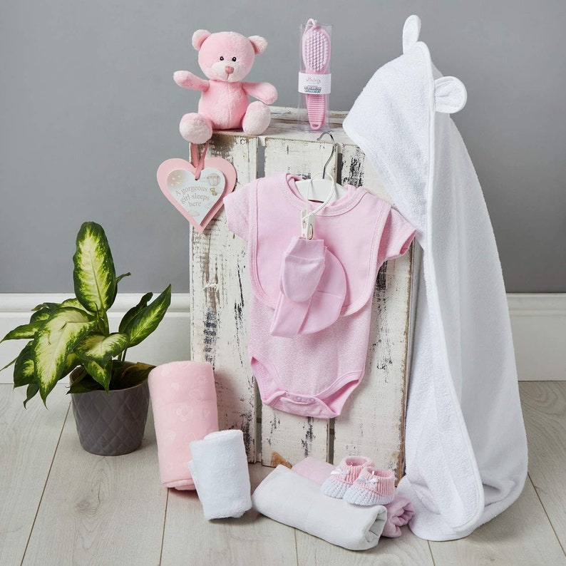 Adorable Baby Girl Pink Gift Hamper: Fleece Wrap Hooded - Etsy
