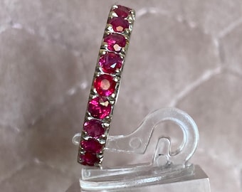 Vintage 18k White Gold Ruby Eternity Band - Etsy