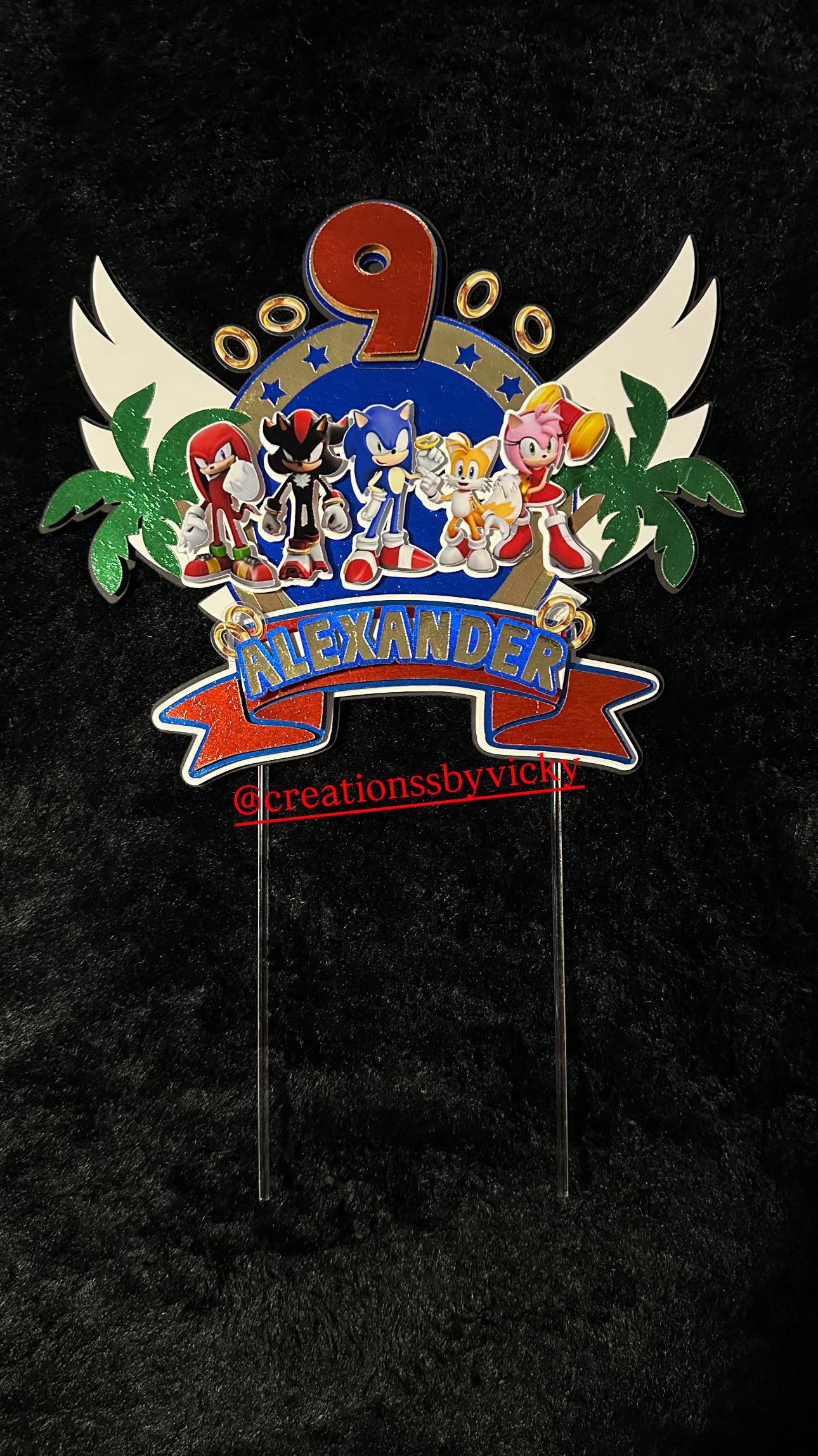 Sonic the Hedgehog Cake Topper - Etsy