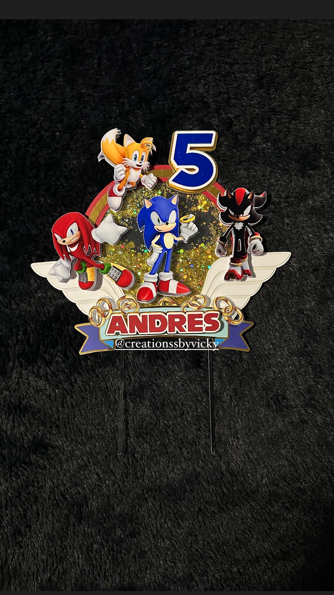 Sonic Shaker Cake Topper - Etsy