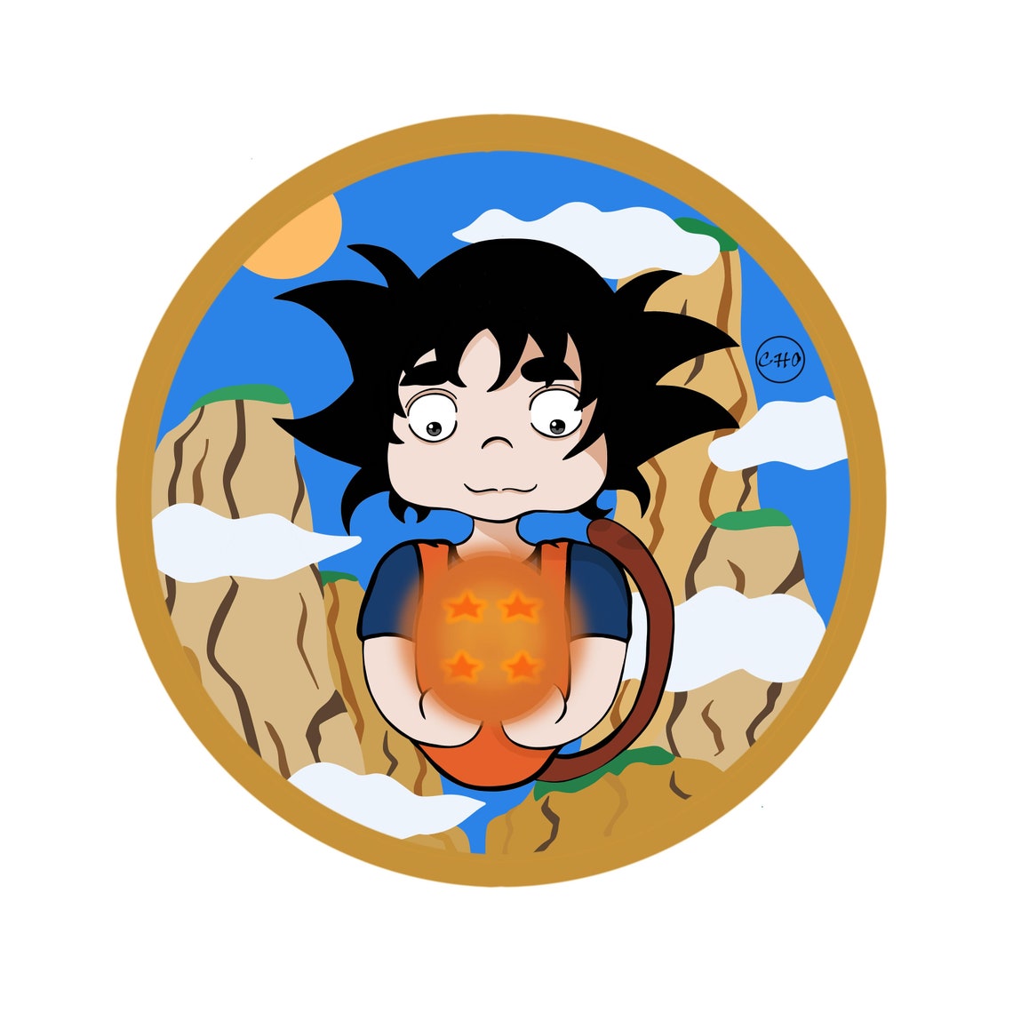 Dragon Ball Son Goku Printed Badge - Etsy