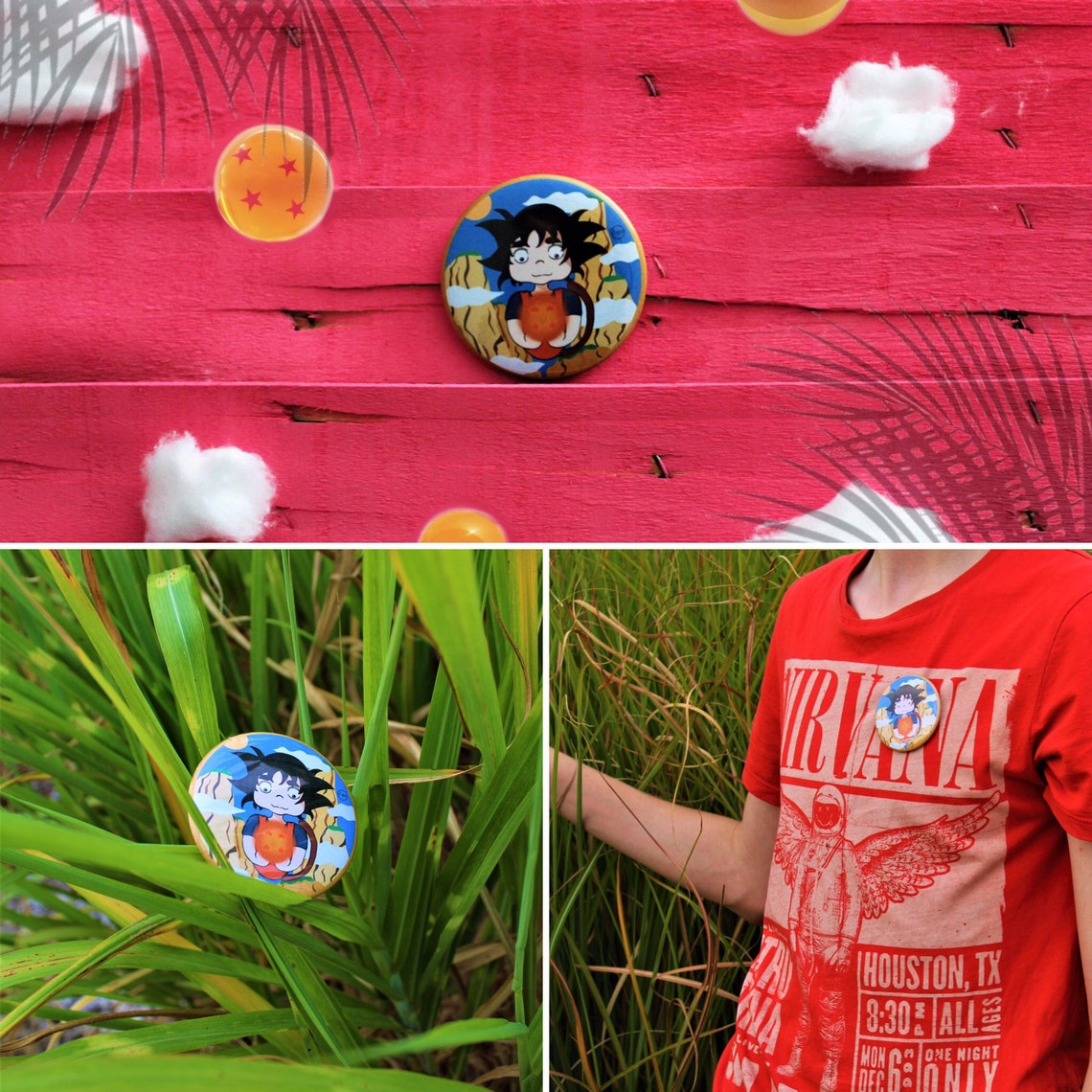 Dragon Ball Son Goku printed badge | Etsy