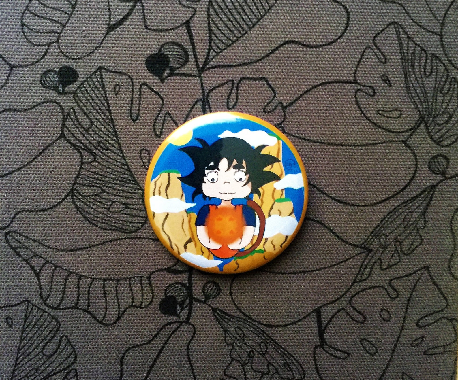Dragon Ball Son Goku Printed Badge - Etsy