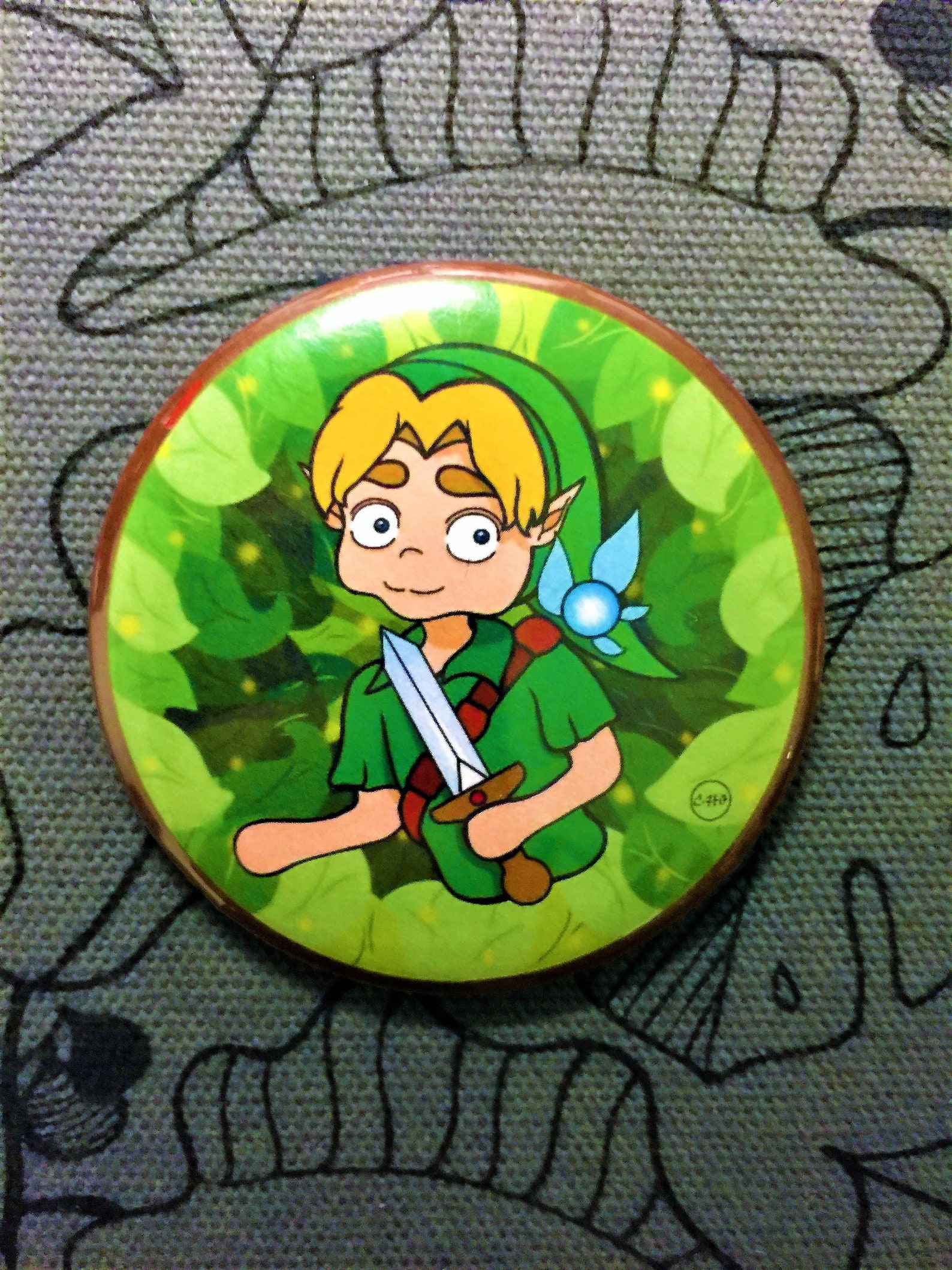The Legend of Zelda Link Printed Badge - Etsy