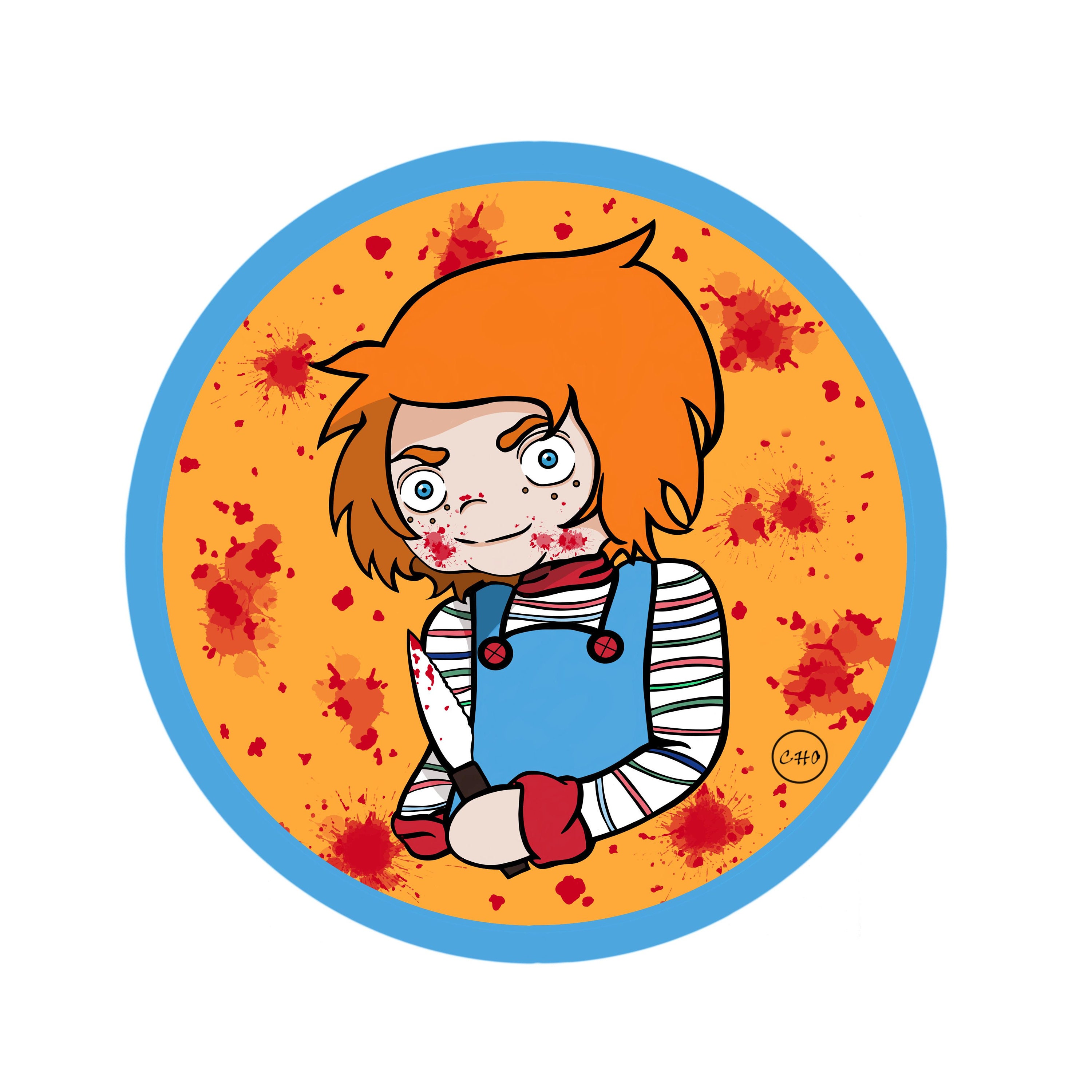 Child's Play Chucky Printed Badge | Etsy