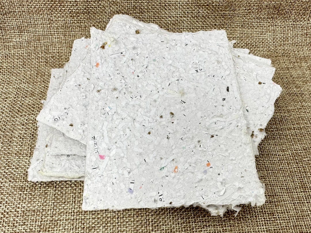 Seed Paper 5x7" Handmade Recycled- Plantable Paper -pack of Paper - Eco ...