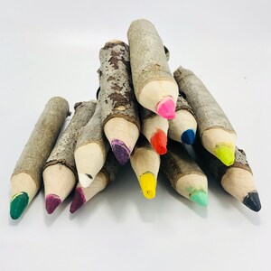 Set of 5 Wooden Crayons - Tree Branch Crayons - Twig Crayons - Etsy