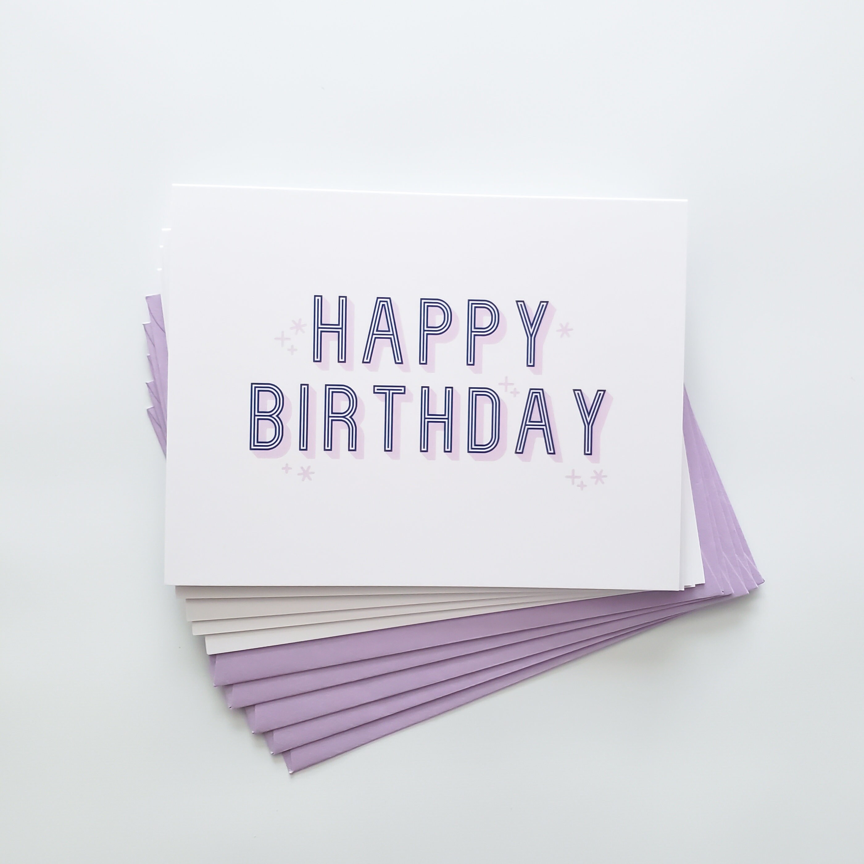 Happy Birthday Greeting Card Set of 5 - Etsy