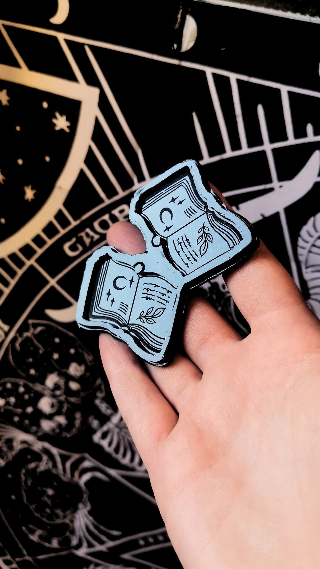 SPELLBOOK - Silicone Earrings Mold - Epoxy Resin Goth Witch Occult ...