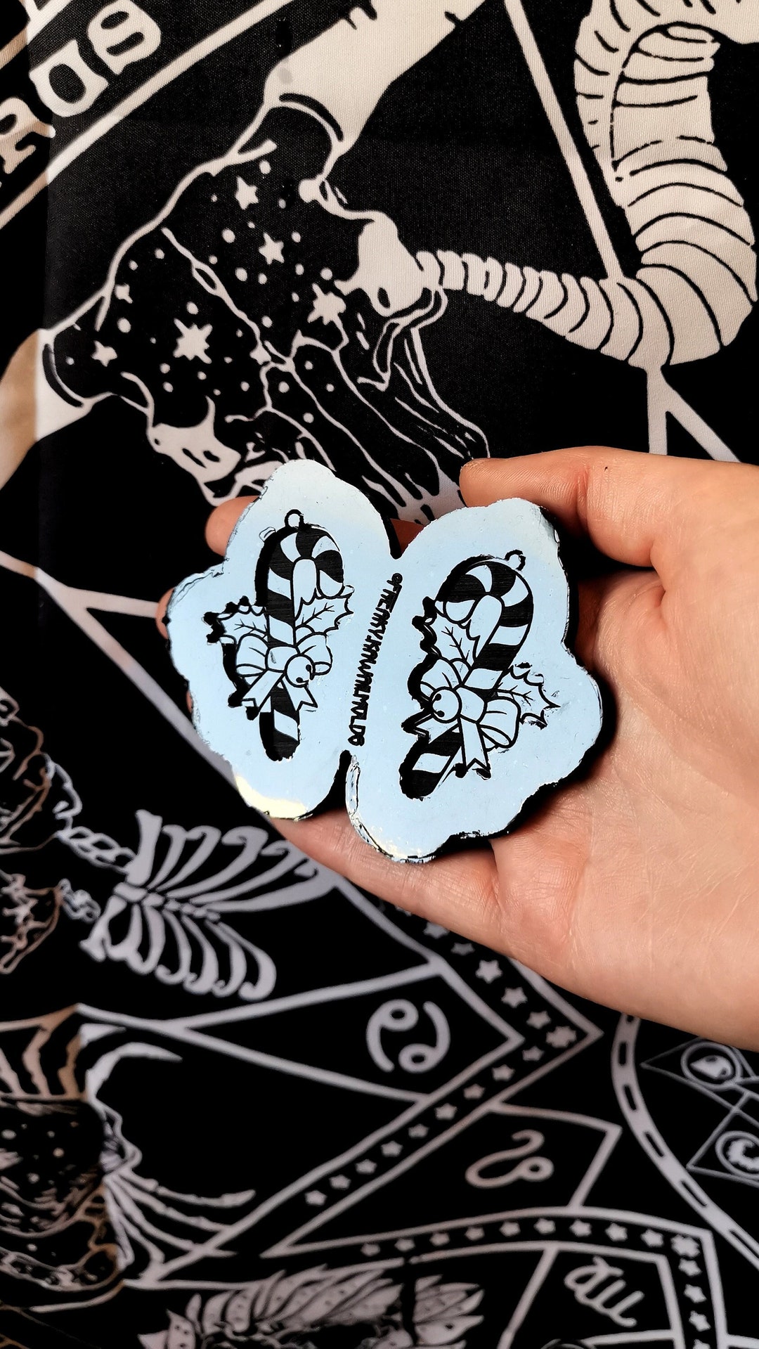 CANDY CANE - Silicone Mold, Earring Mold, Epoxy and Uv Resin Mold ...