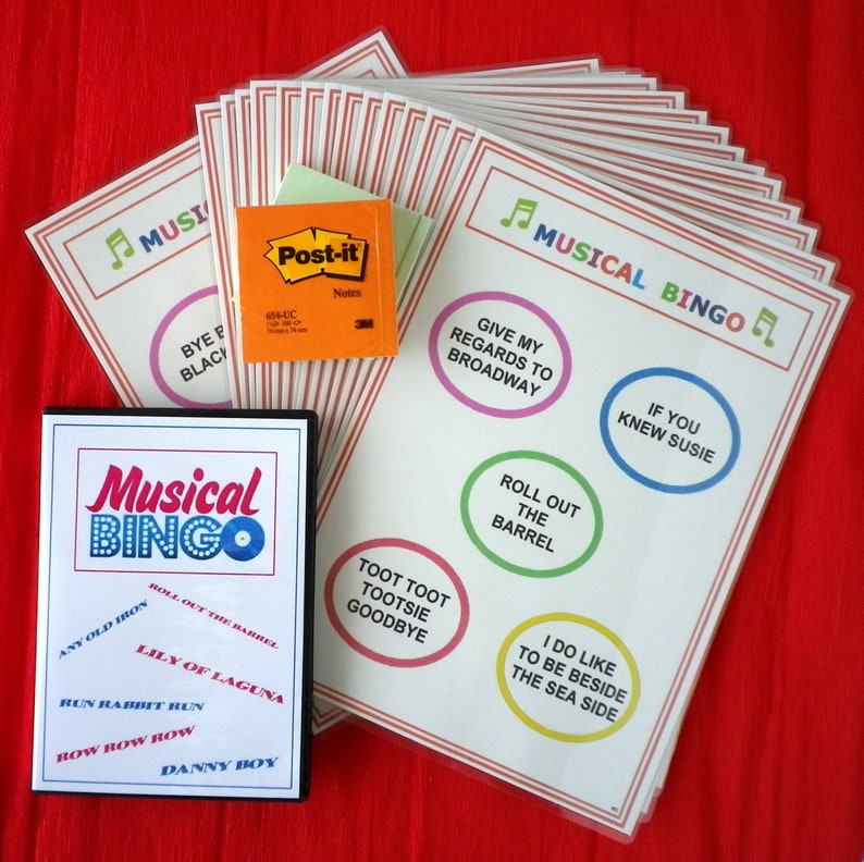 Musical Bingo Game For Care Homes Elderly Dementia Etsy Australia Musical Bingo Game For Care Homes Elderly Dementia Etsy Australia