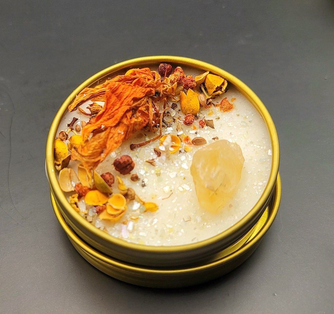 Autumn Tranquility | Amber & Oakmoss | Citrine | Gift Candle | Hand ...