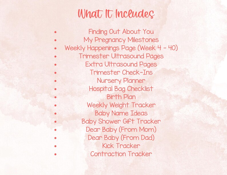 Printable Pregnancy Journal, First Time Mom Pregnancy Journal ...