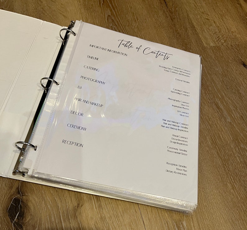Wedding Day Binder Template, Wedding Binder, Day of Coordinator Binder ...