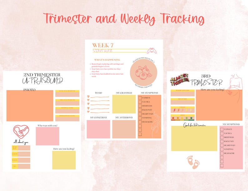 Printable Pregnancy Journal, First Time Mom Pregnancy Journal ...