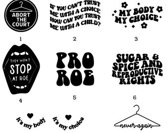 Pro Choice Decals - Etsy
