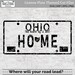Ohio License Plate SVG Template - Ohio Heart Home Love Svg - Doormat ...