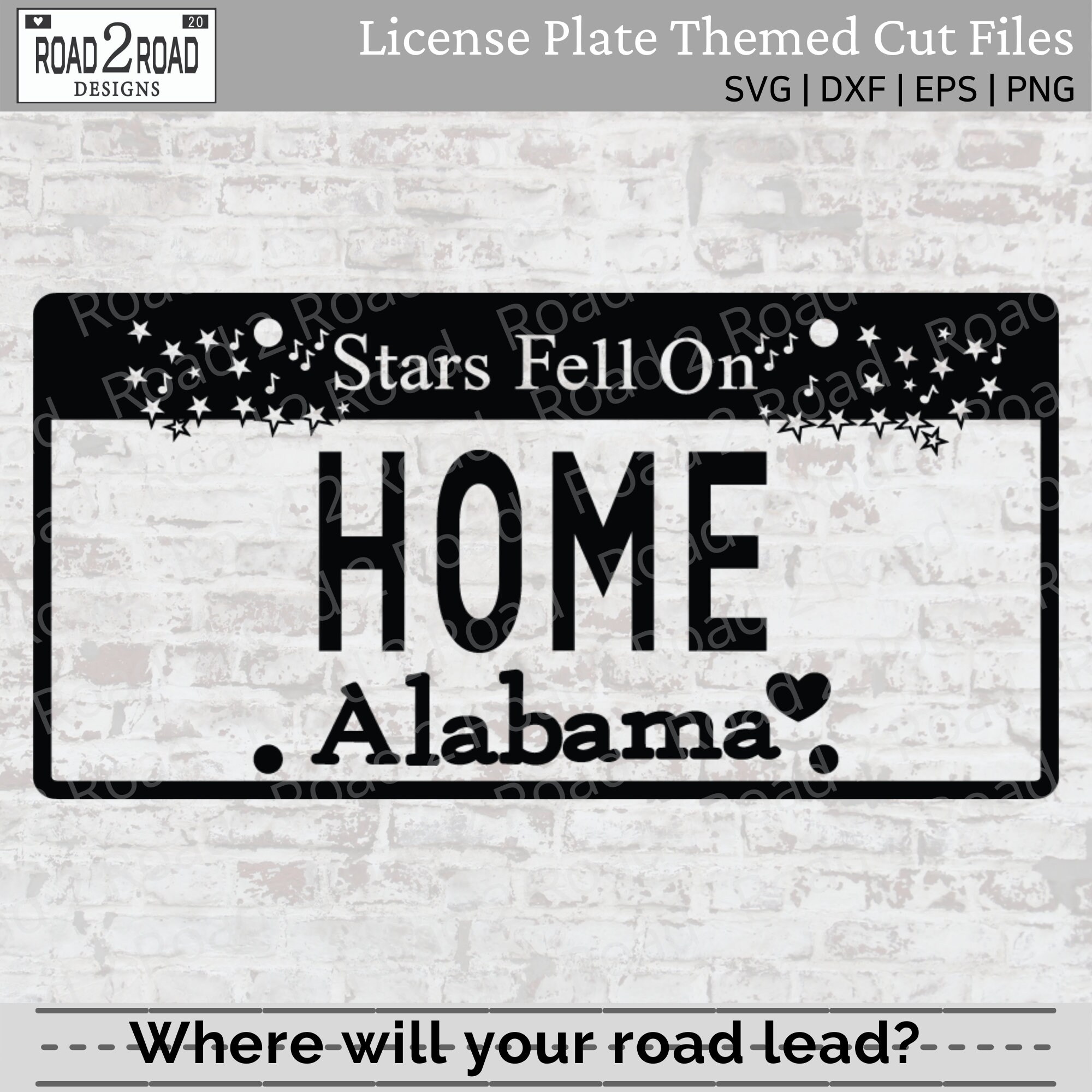 Alabama License Plate SVG Vector Cut File Alabama Home State - Etsy