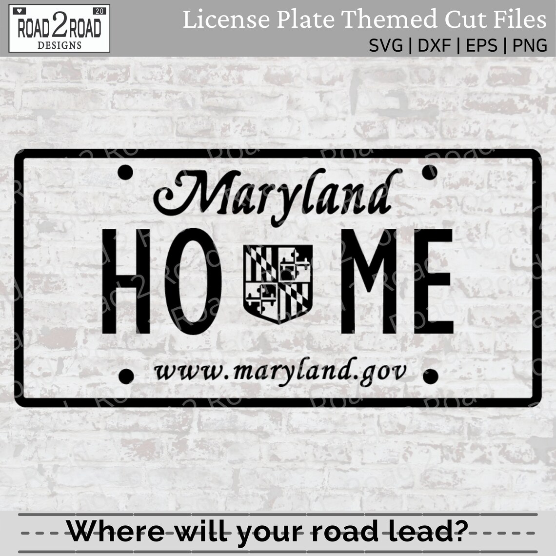 Maryland License Plate SVG Designs Maryland Home Love Cut - Etsy