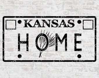 Kansas License Plate Sticker - Etsy