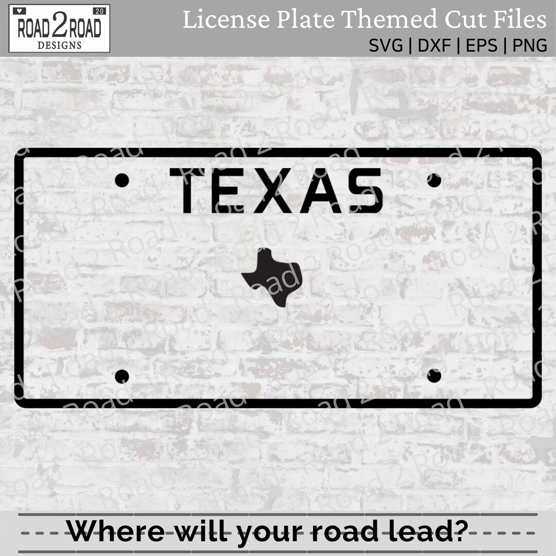 Texas License Plate Blank SVG - Car Window Decal SVG - Texas Home State ...