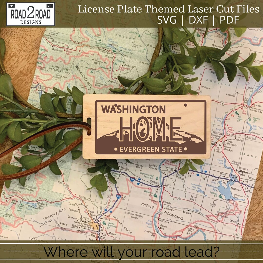 Washington Luggage Tag Laser Cut File | Glowforge Ready to Print ...