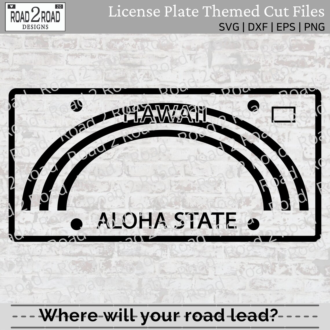 Hawaii Blank License Plate SVG Cut File Template for Cricut | Aloha ...