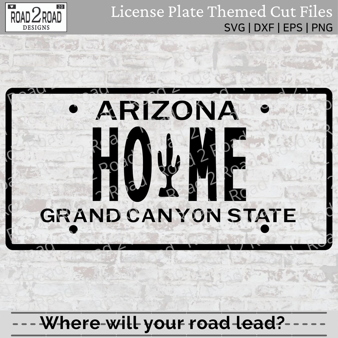 Arizona License Plate SVG | Cactus SVG Cut File | Grand Canyon State ...