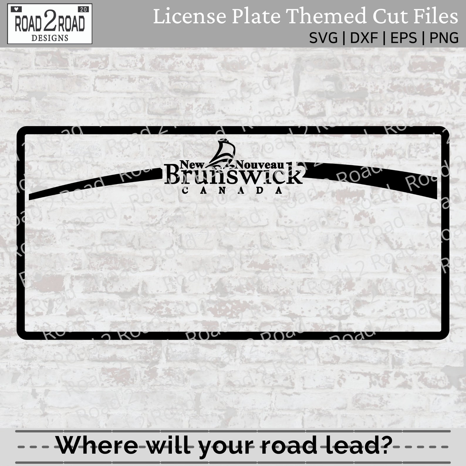 New Brunswick Blank License Plate SVG Downloadable Cut File Custom ...