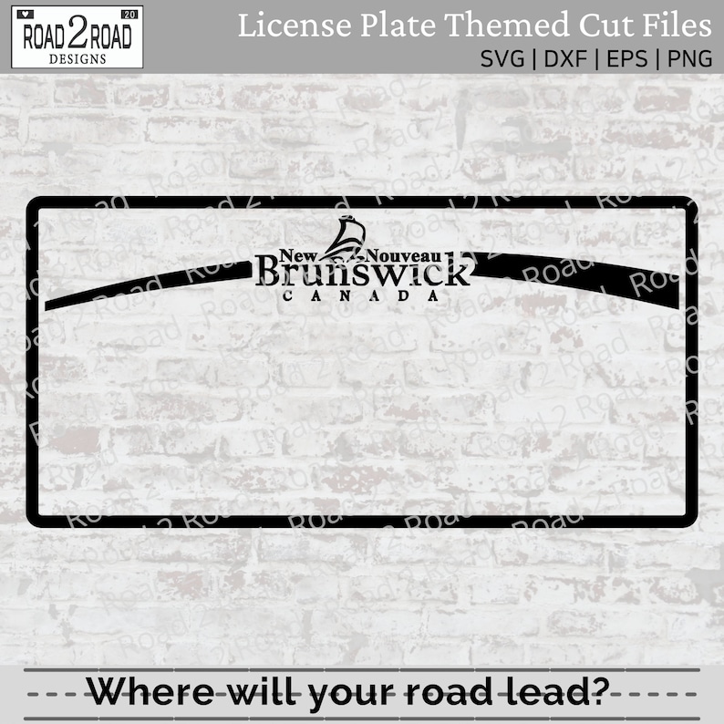 New Brunswick Blank License Plate SVG Downloadable Cut File Custom ...