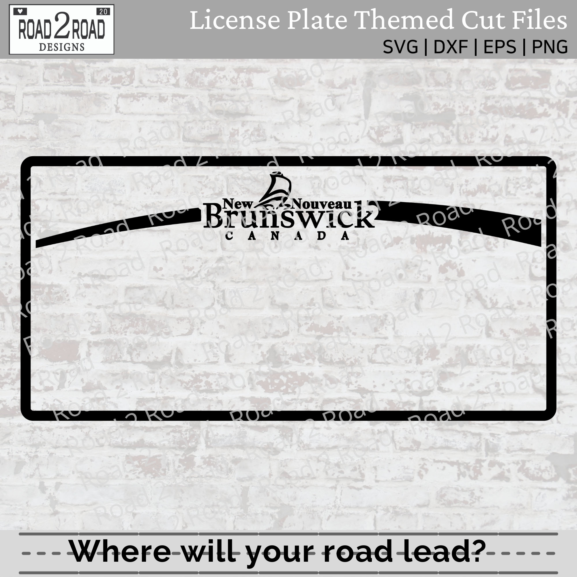 New Brunswick Blank License Plate SVG Downloadable Cut File Custom ...