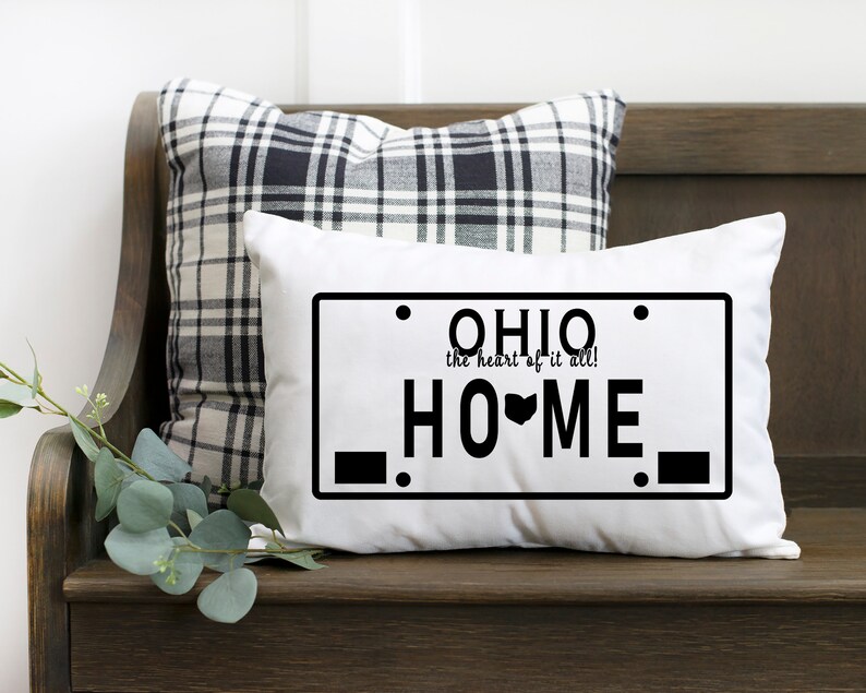 Ohio License Plate SVG Template Ohio Heart Home Love Svg | Etsy