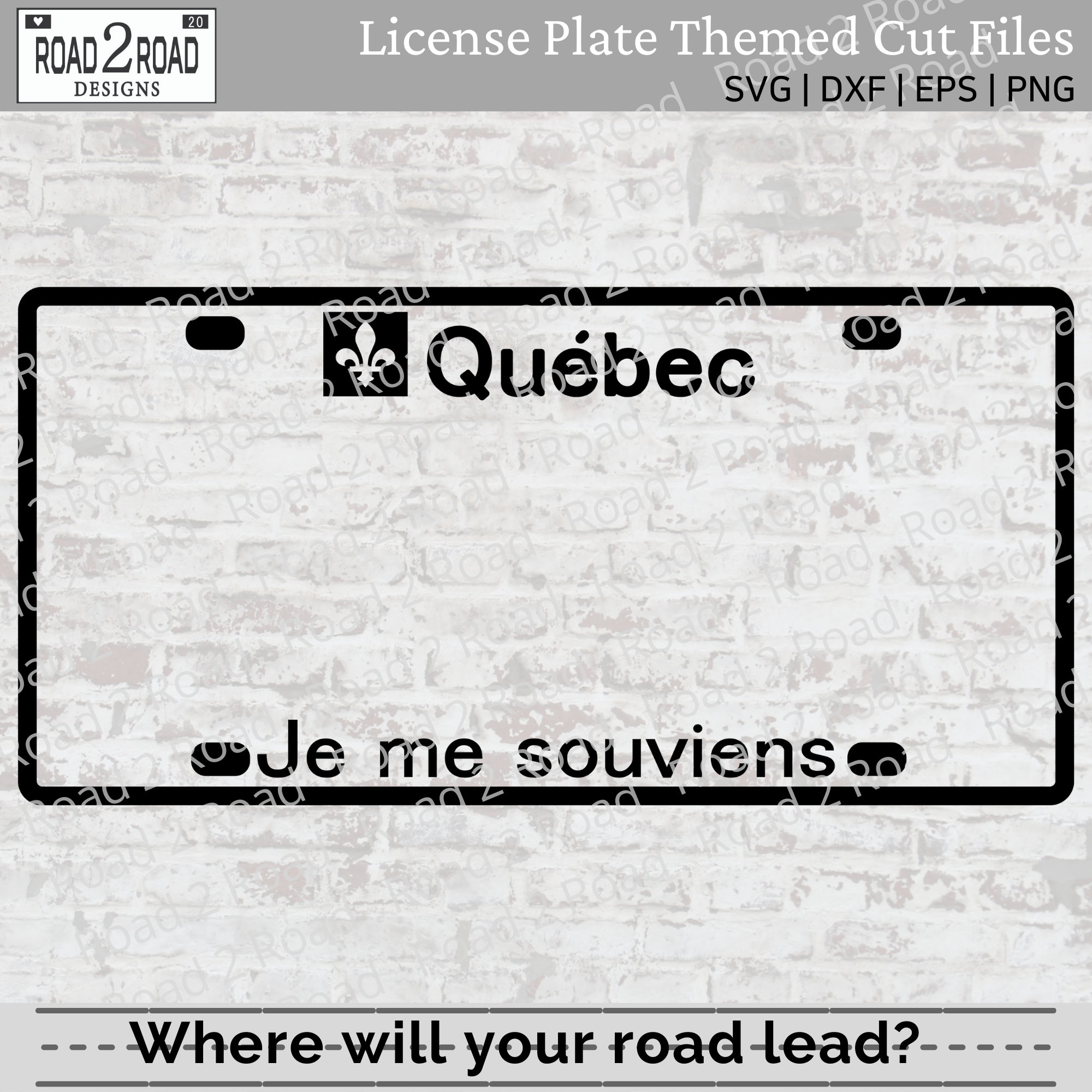 Quebec Blank License Plate SVG Downloadable Cut File Custom Canadian ...