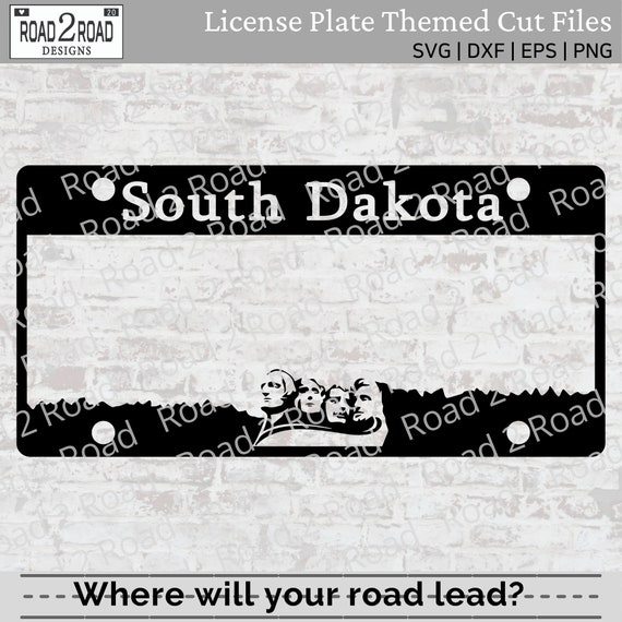 South Dakota Blank License Plate SVG Cut File Customizable - Etsy