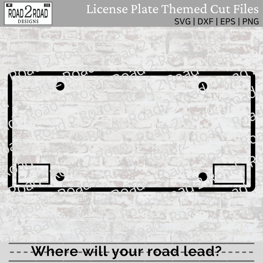 Blank License Plate SVG Downloadable Cut File - Custom License Plate ...